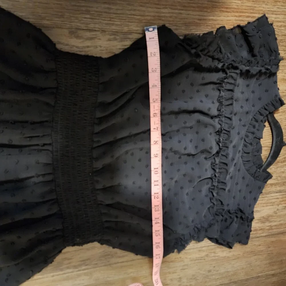 CeCe | Dresses | Cece Black Midi Dress With Swiss Dot Texture | Poshmark
